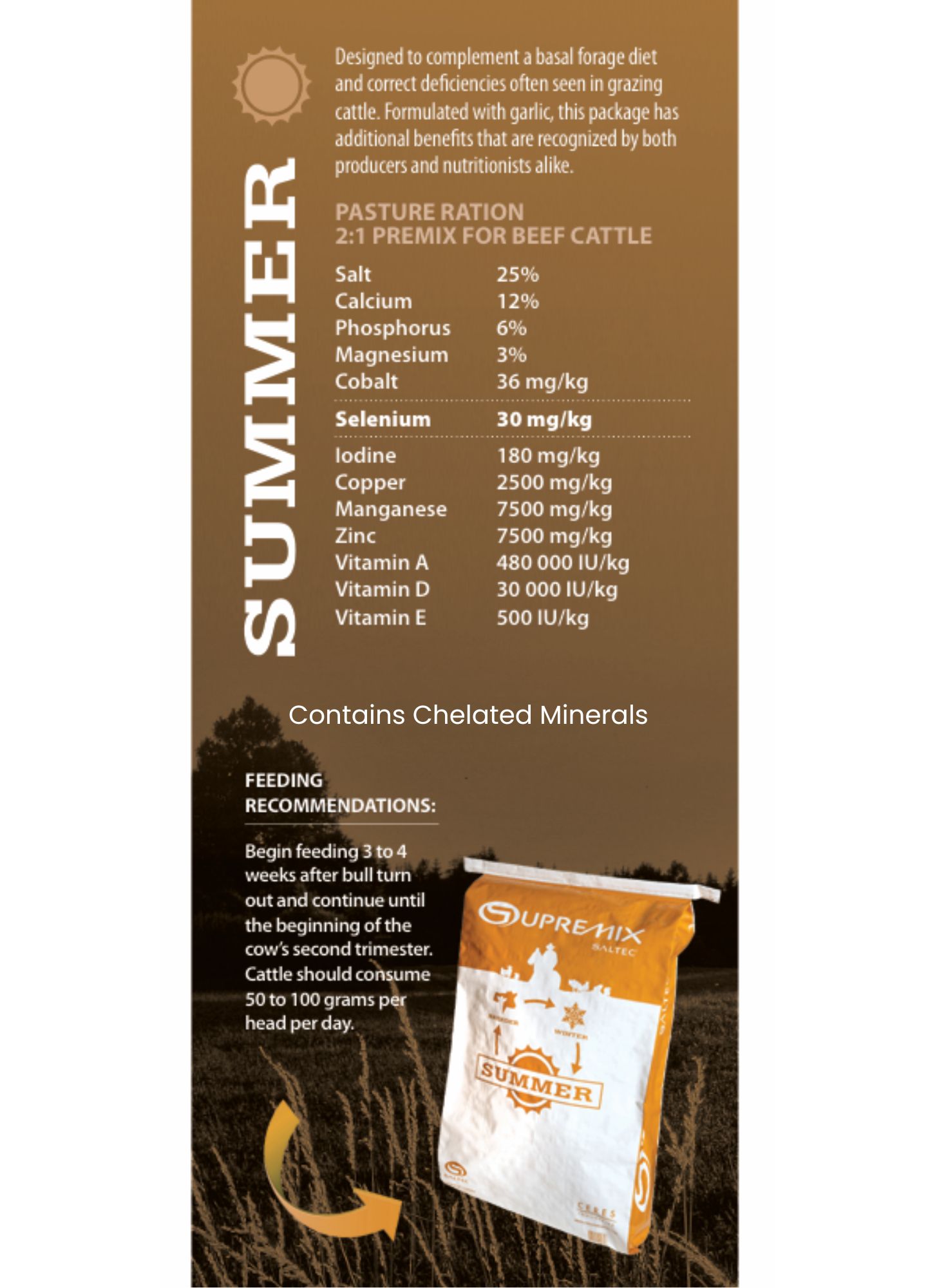Ceres Industries - Supremix Chelated Beef Mineral and Vitamin Premix